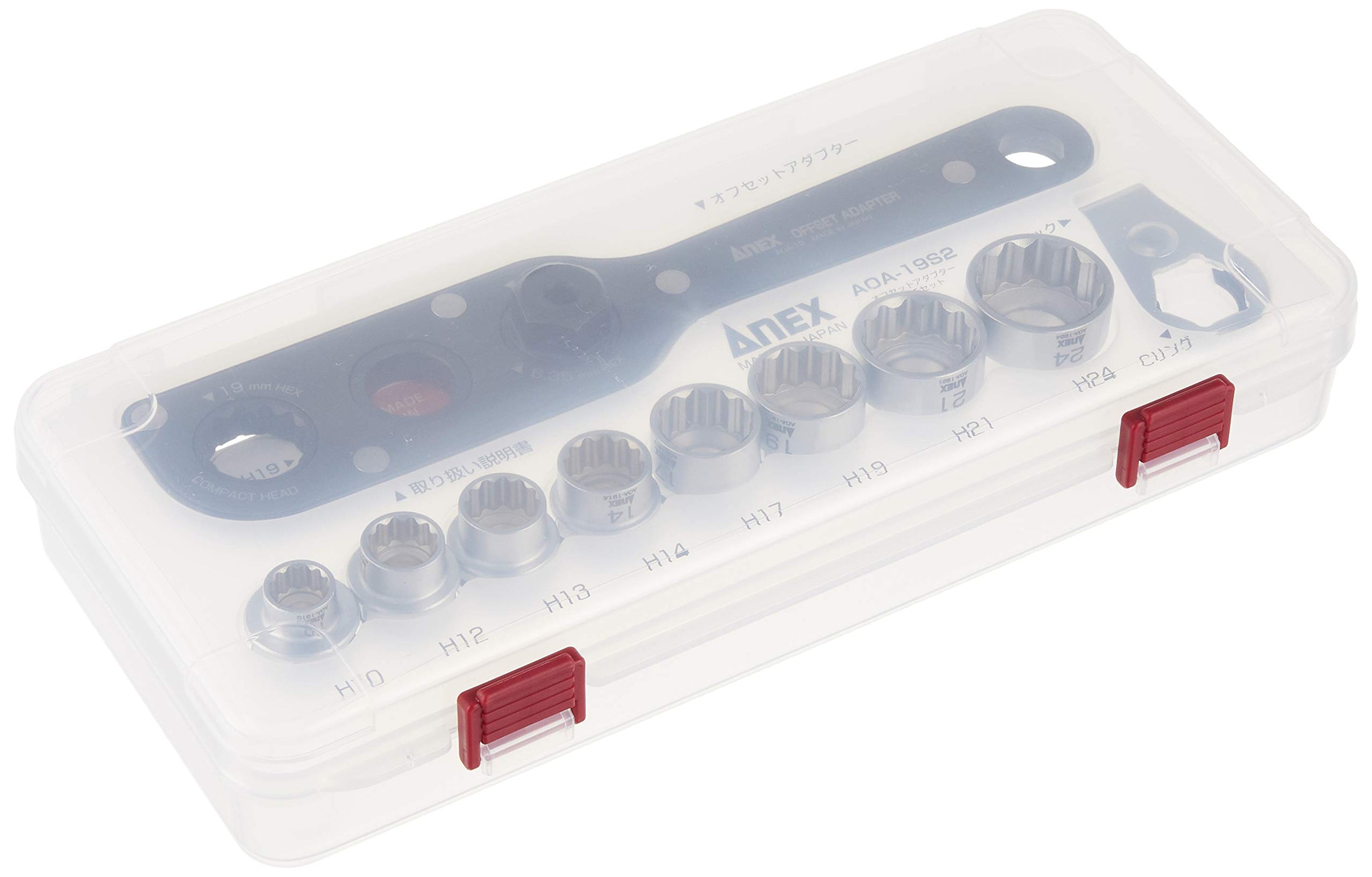 Anex Offset Adapter 19mm Diagonal Anex Multi Set with Case Anex Tool A