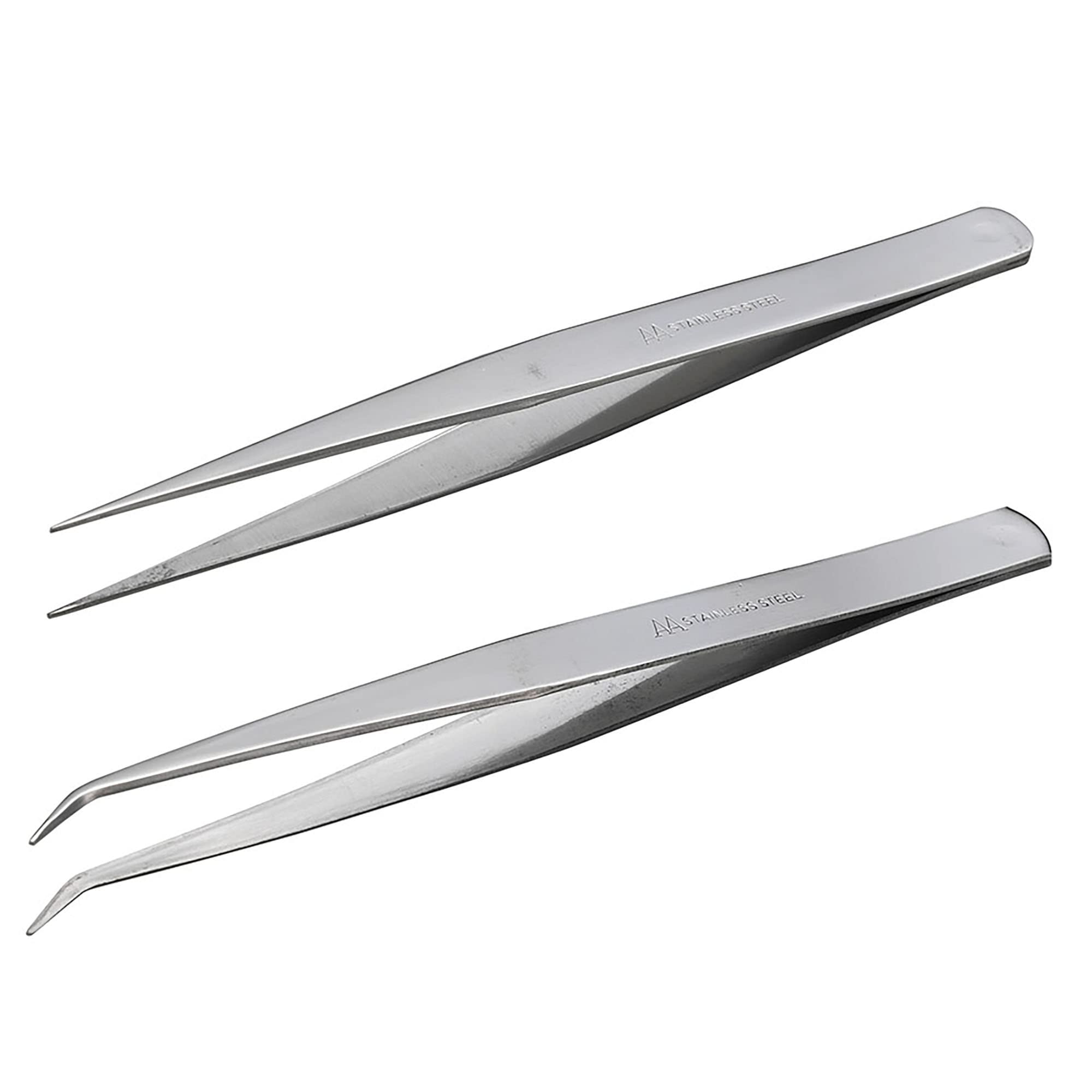 Anex Stainless Steel Tweezers Set ATW-S4 Tool 150mm AA Type (Straight/