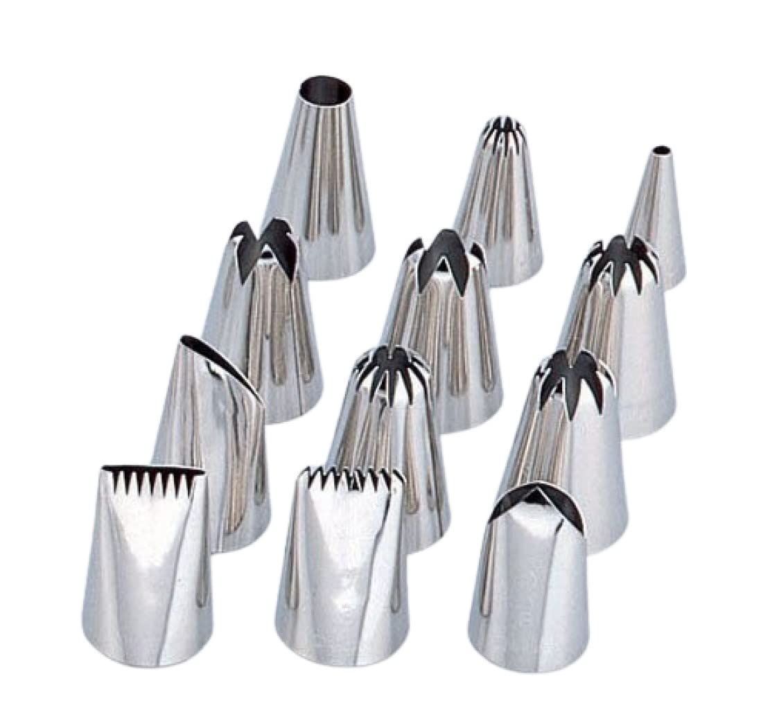 Endo Shoji Commercial Nozzle Set of 12 No.10 Stainless Steel Made in J