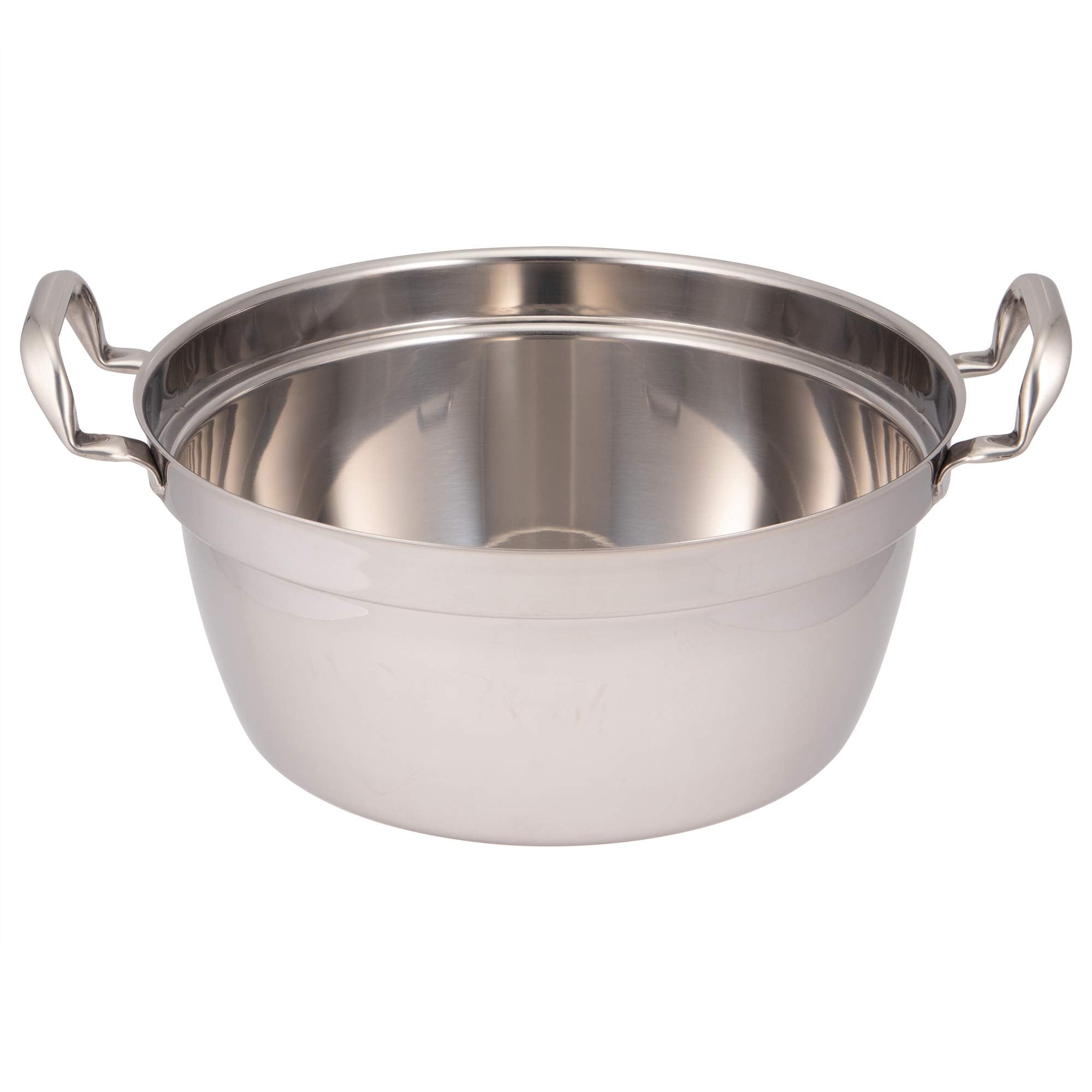 Endo Shoji 39Cm Round Pot IH Compatible Stainless Steel Made in Japan