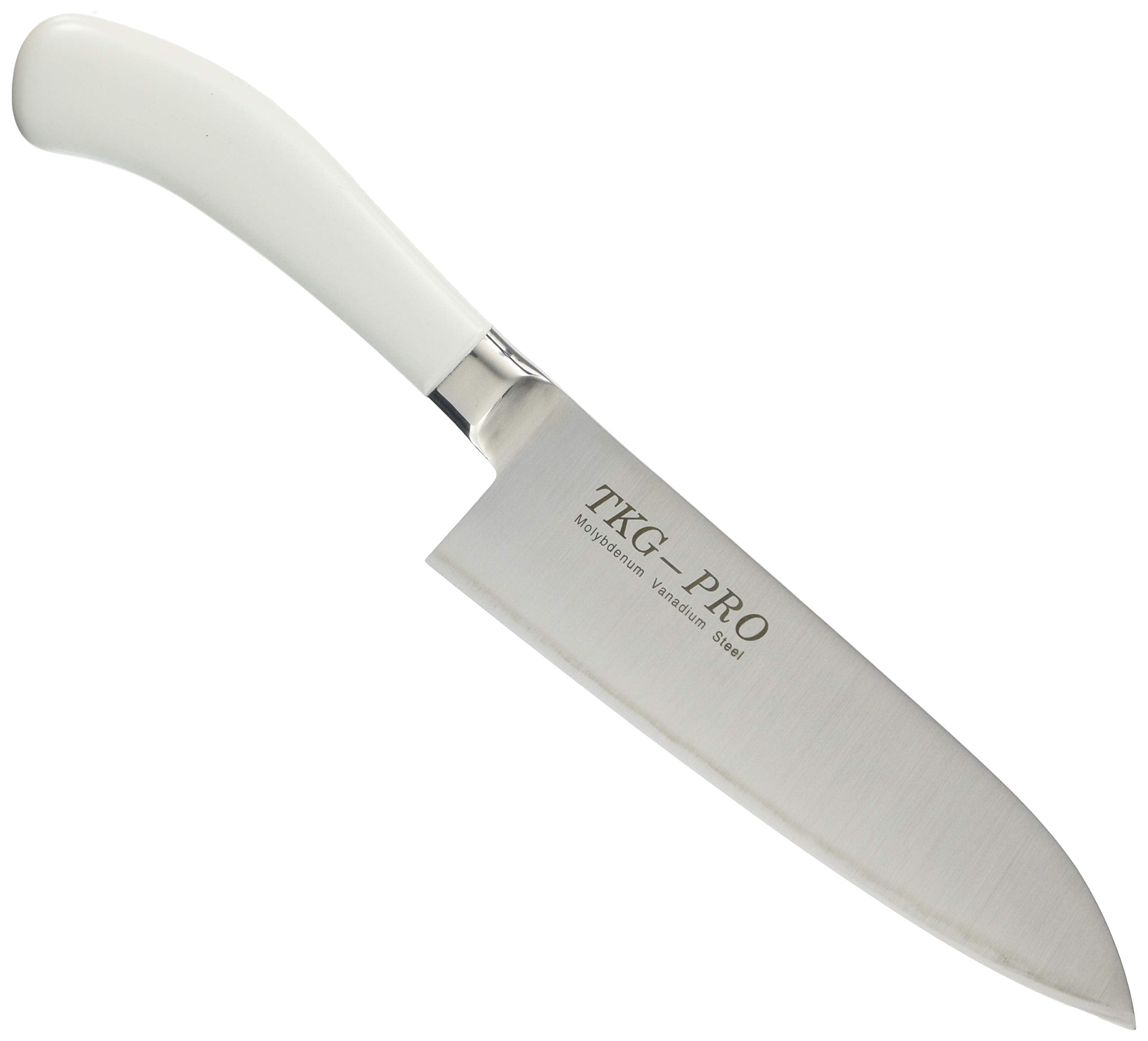 Endo Shoji Tkg-Pro Santoku Knife White Molybdenum Vanadium Steel Japan