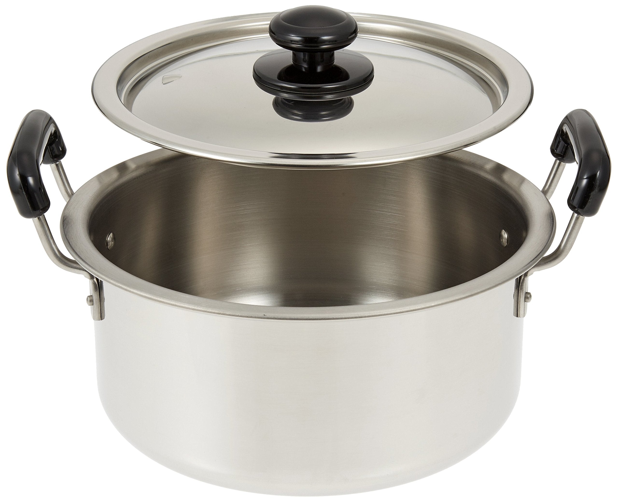 Endo Shoji 24Cm Thick Plate Pot Stainless Steel Lid Induction Safe Jap