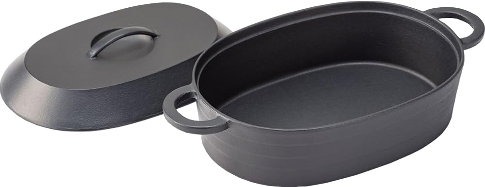 Iwachu Pro Arte Oval Pot Black Finish Induction Nambu Ironware 60002