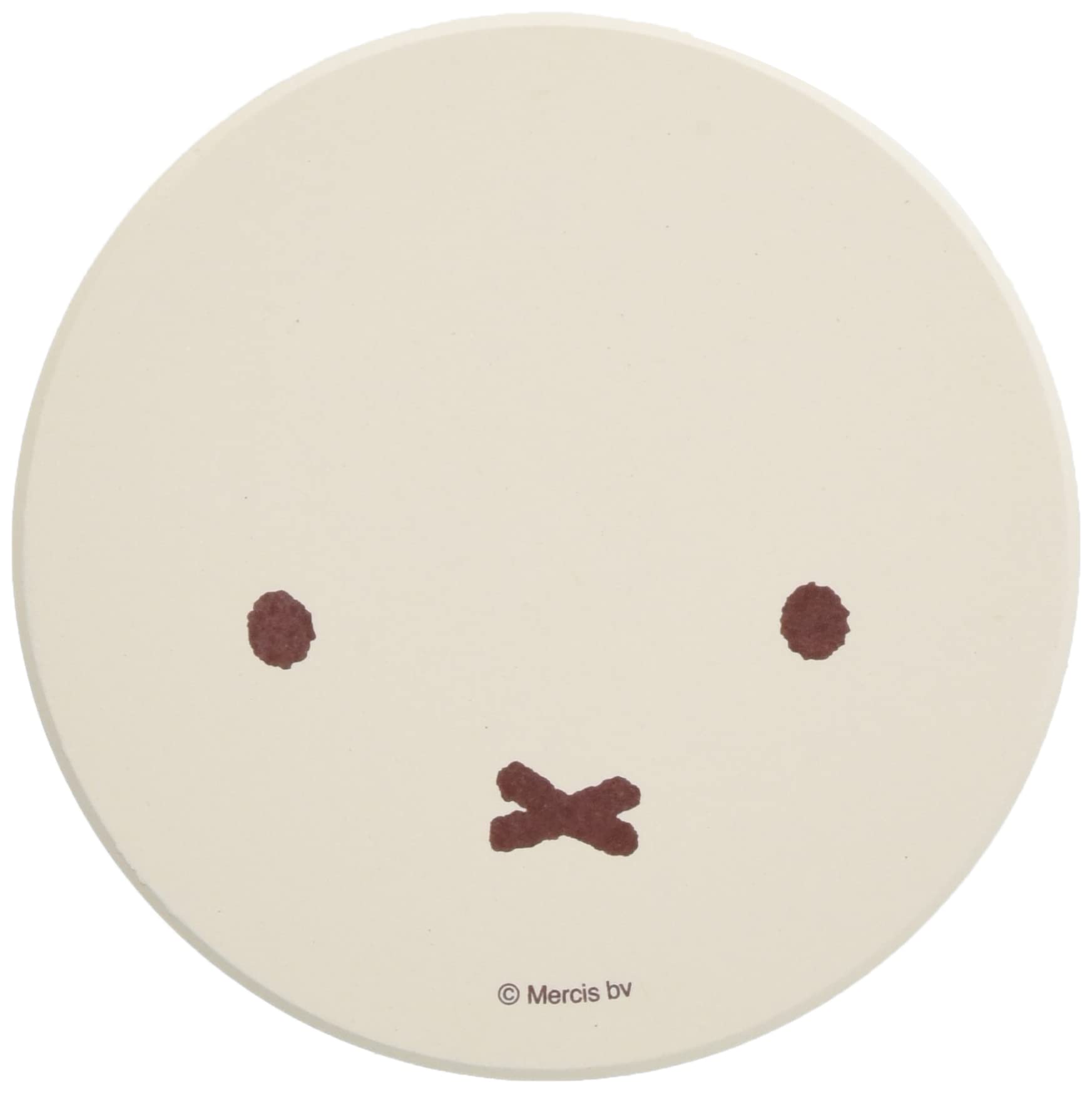 Kanesho Pottery Miffy Face Ceramic Water Absorbent Coaster 9cm