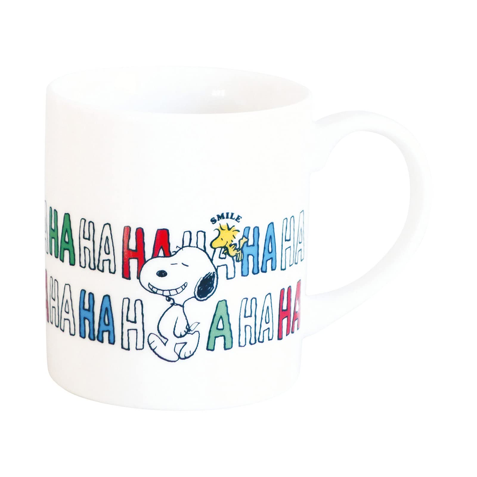 Kanesho Pottery Peanuts Snoopy Woodstock Mug 300ml Hahaha Series Japan