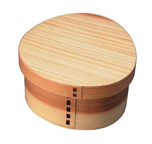 Yamaya Lacquerware Shop Large Wooden Bentwood Lunch Box Rice Ball Shap