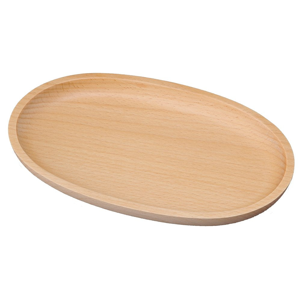 Nagao Beech Wood Oval Plate C54 Durable Wooden Serving Platter