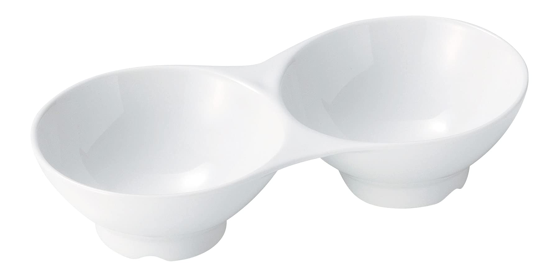 Ogiso Two-Compartment Baby Tableware - Porcelain Daycare Approved Whit