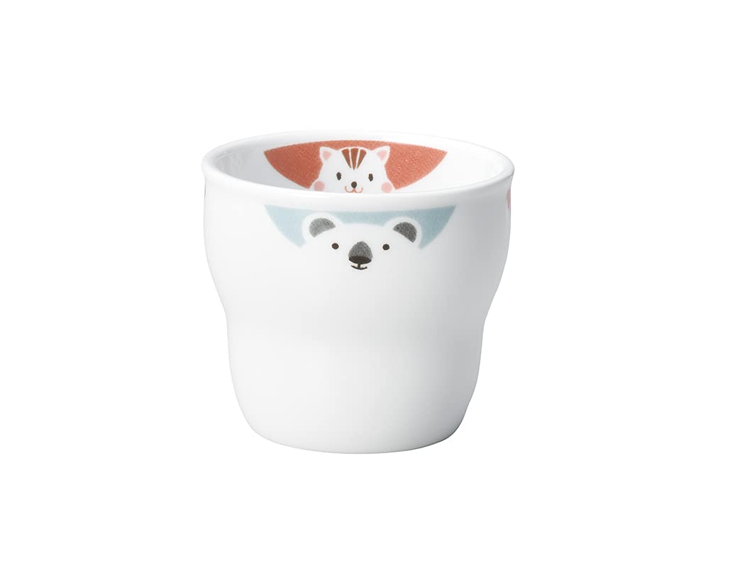 Ogiso Reinforced Porcelain Cup with Easy Hold Dent for Nurseries