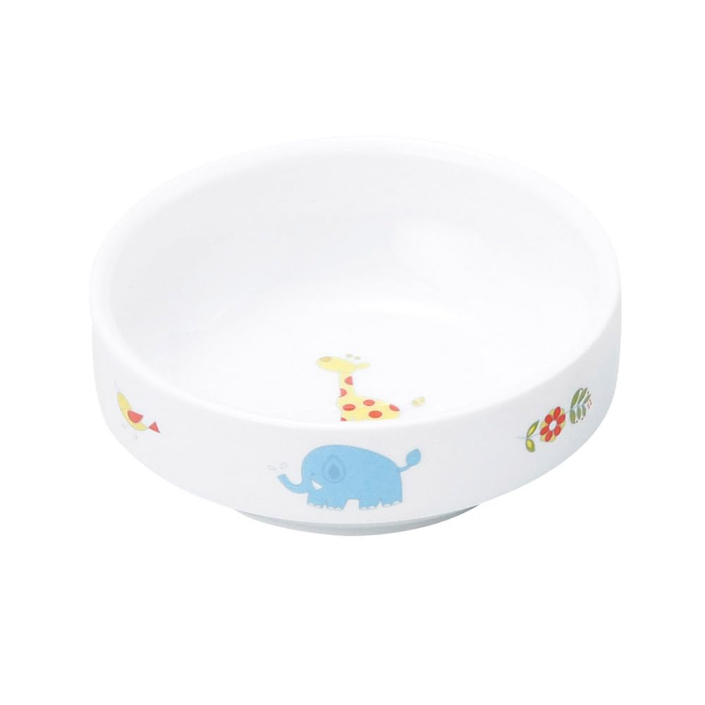 Ogiso Reinforced Porcelain Easy-Scoop Tableware 11.5Cm Safari Design