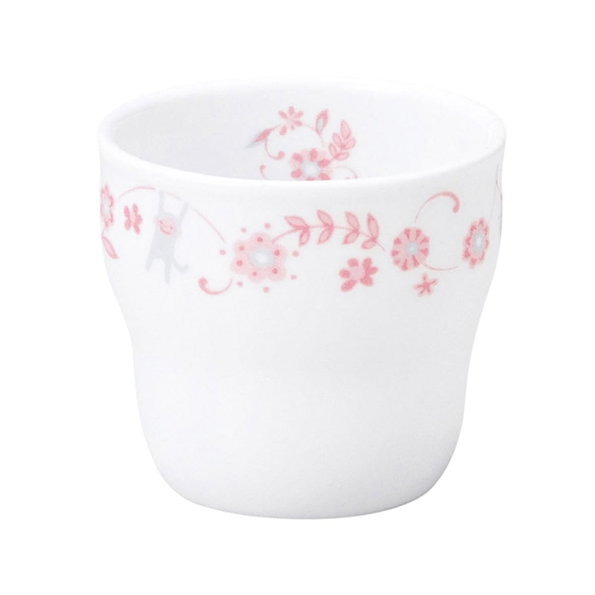 Ogiso Sarasa Reinforced Porcelain Cup Pink Easy Hold Nursery Safe