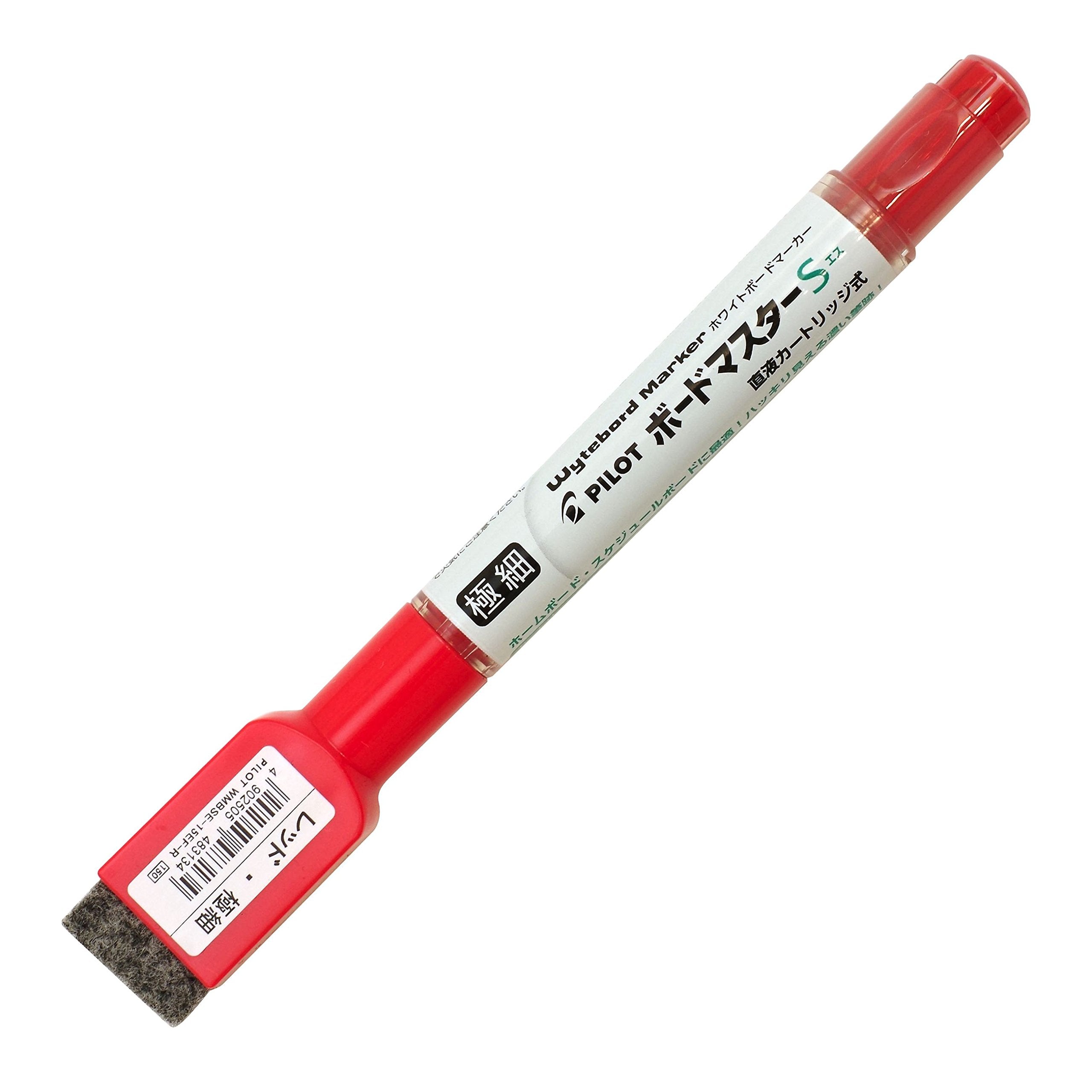 Pilot Extra Fine Red Board Marker with Eraser - Board Master S Wmbse-1