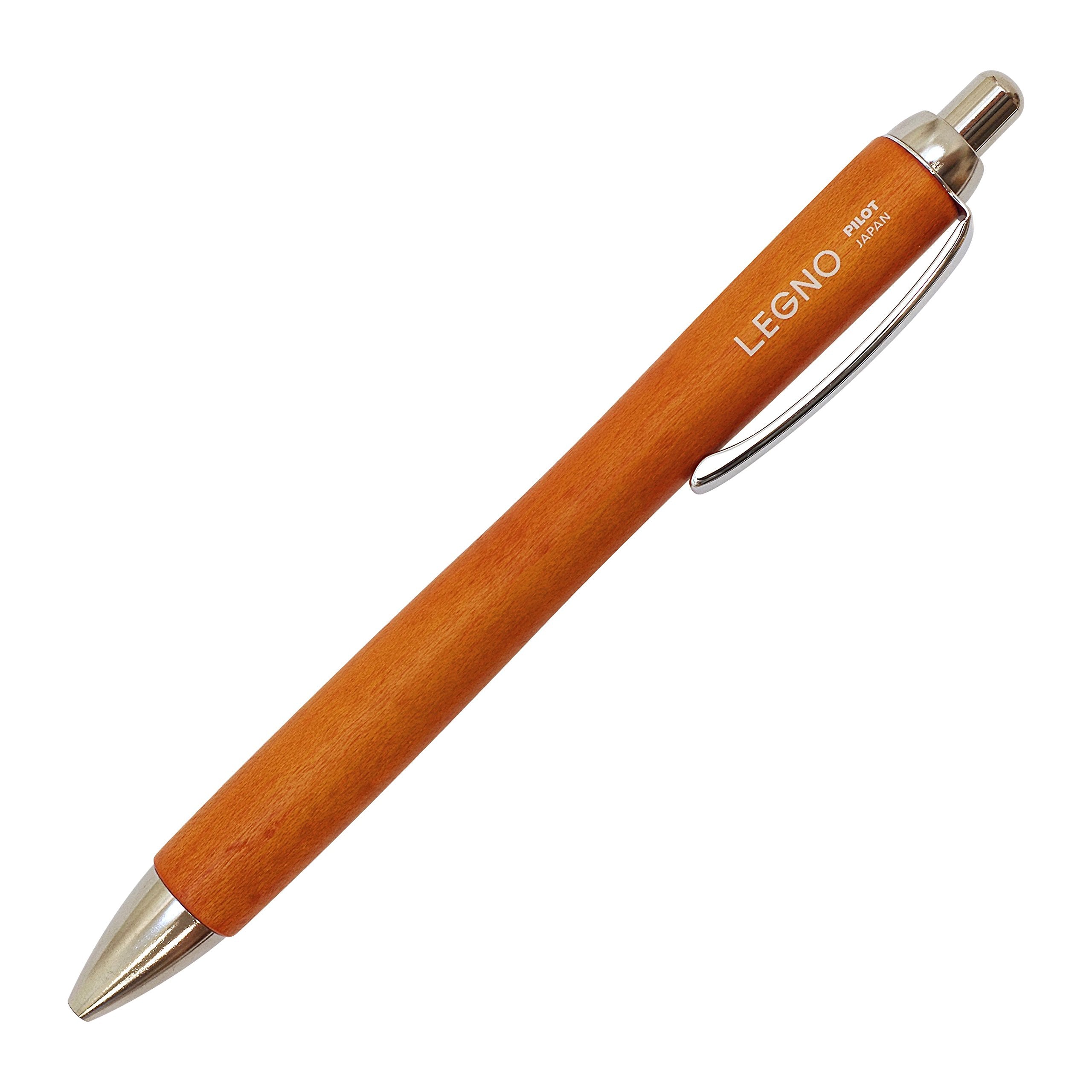 Pilot Fine Writing Knock Type Ballpoint Stick Pen in Brown Body Size 1