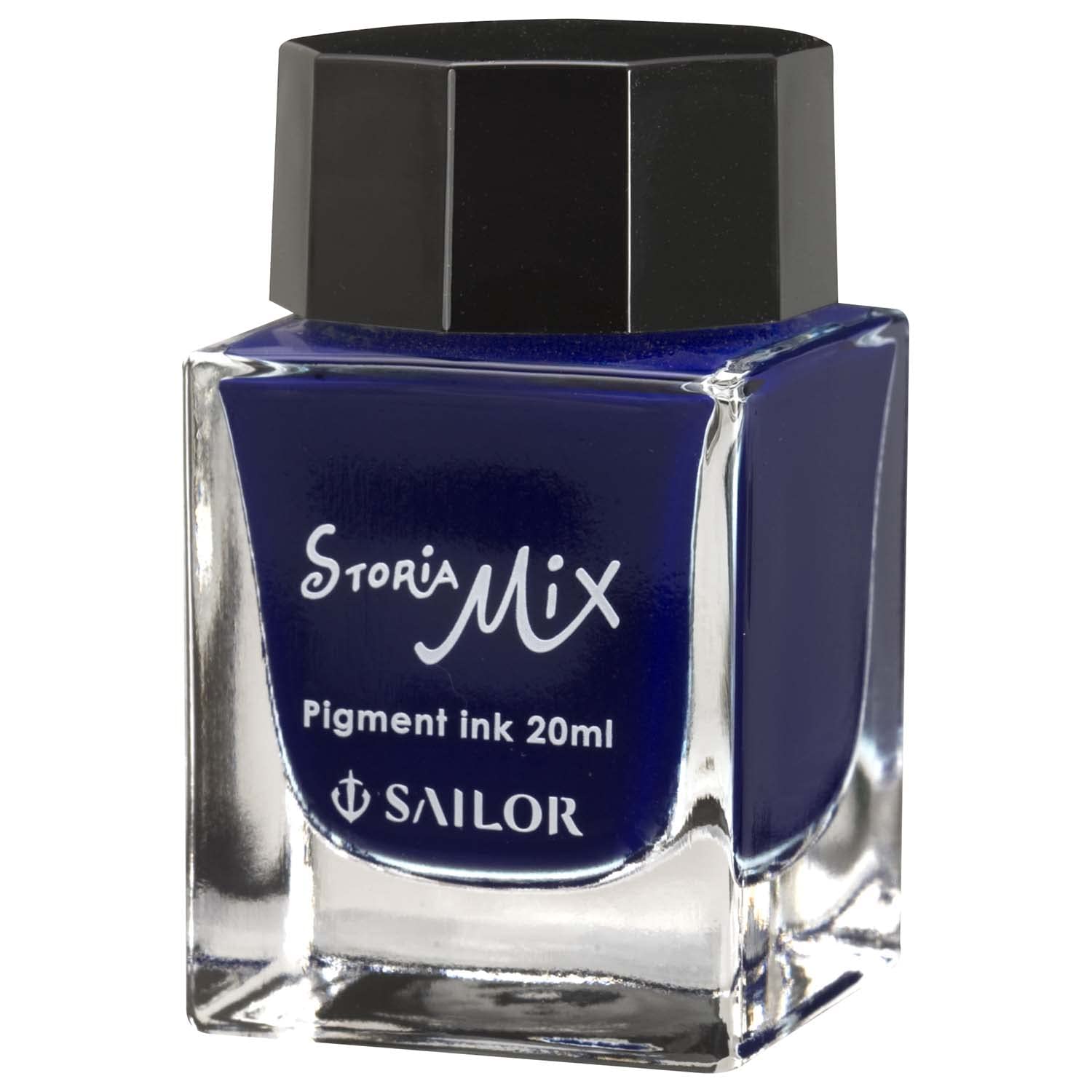 Sailor Brand Fountain Pen with Blue Storia Mix Pigment Ink Bottle 20ml