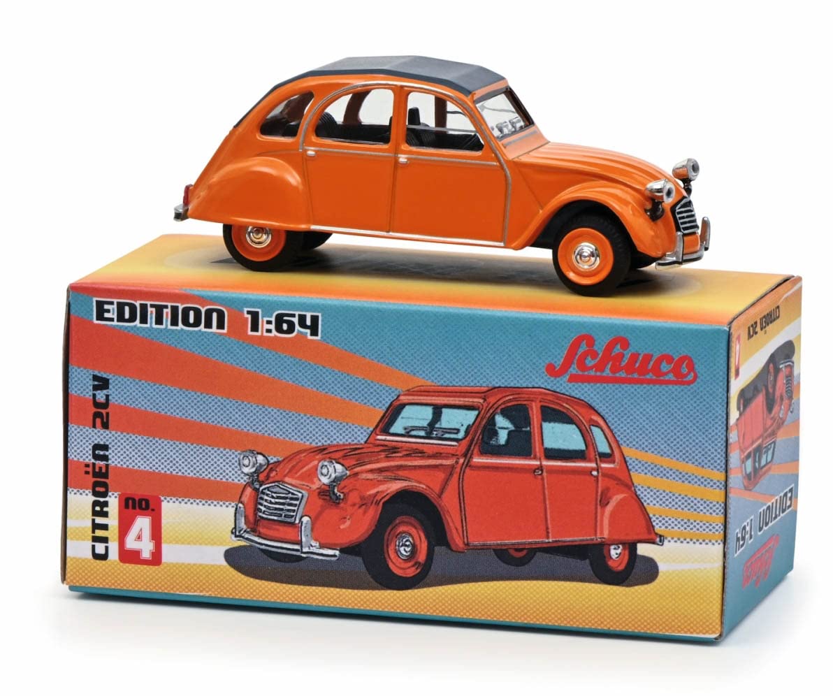 Schuco 1/64 Paper Box Edition Citroen 2Cv Diecast Car Parallel Import