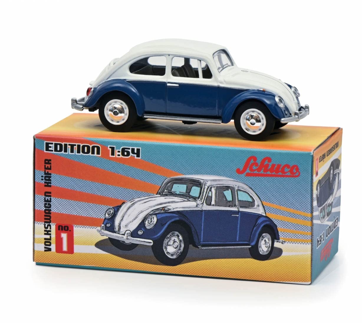Schuco 1/64 Volkswagen Beetle Diecast Car Paper Box Edition Parallel I