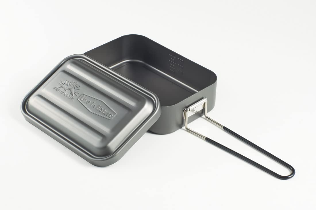 Skater Messtin Mess Box 850ml with Scale | No Seasoning Needed | Outdo