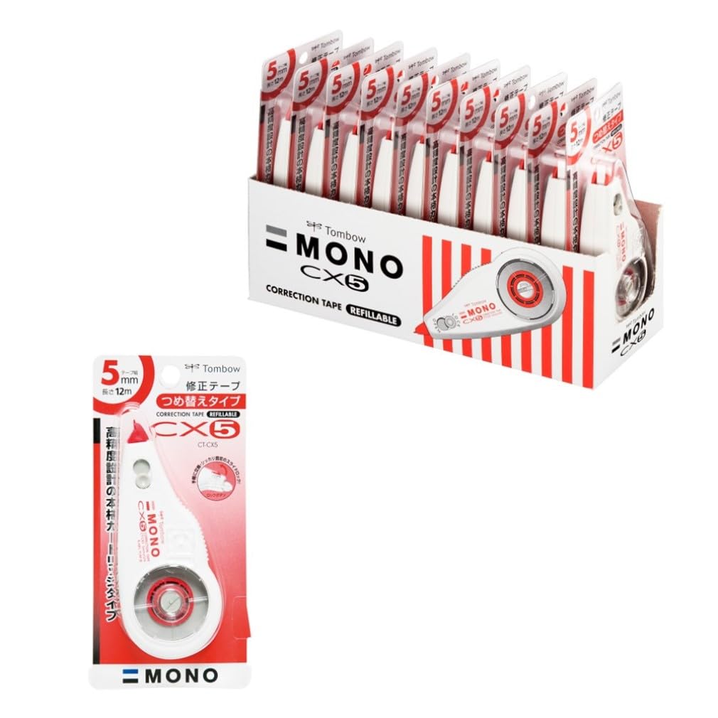 Tombow Mono CX Correction Tape 5mm - 10 Piece Set CT-CX5-10P