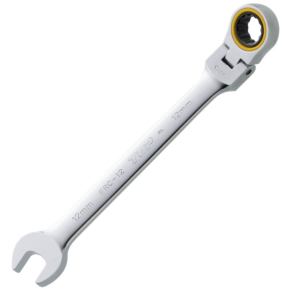 Top Kogyo Swivel Ratchet Wrench 12mm 180° Rotation 5° Feed Angle