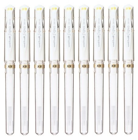 Mitsubishi Pencil Uniball Signo Bold White Ink Gel Pen 3 Pack Original