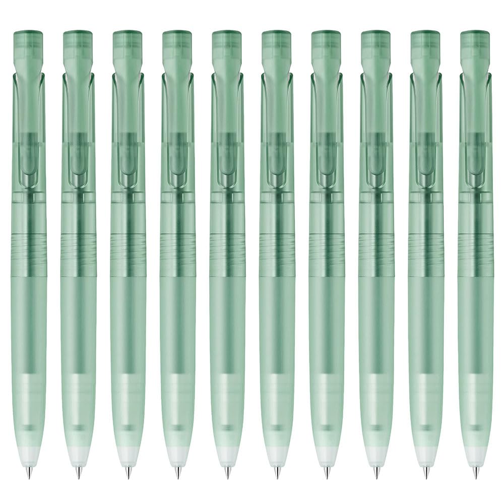 Zebra Oil-Based Black Ink Ballpoint Pen 0.5mm Green Axis 10-Pack