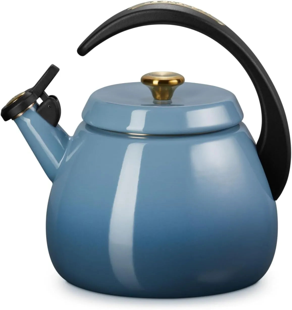 Le Creuset Crochet Kettle 0.7 Gal Chambray Gold Knob Gas Induction Com
