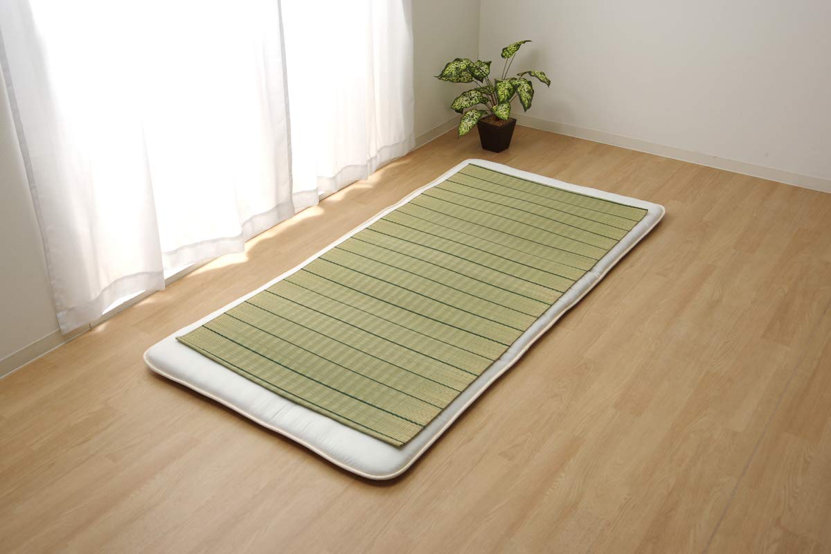 Ikehiko Corporation Hazuki Green Bed Pad 88X180Cm - Made in Japan