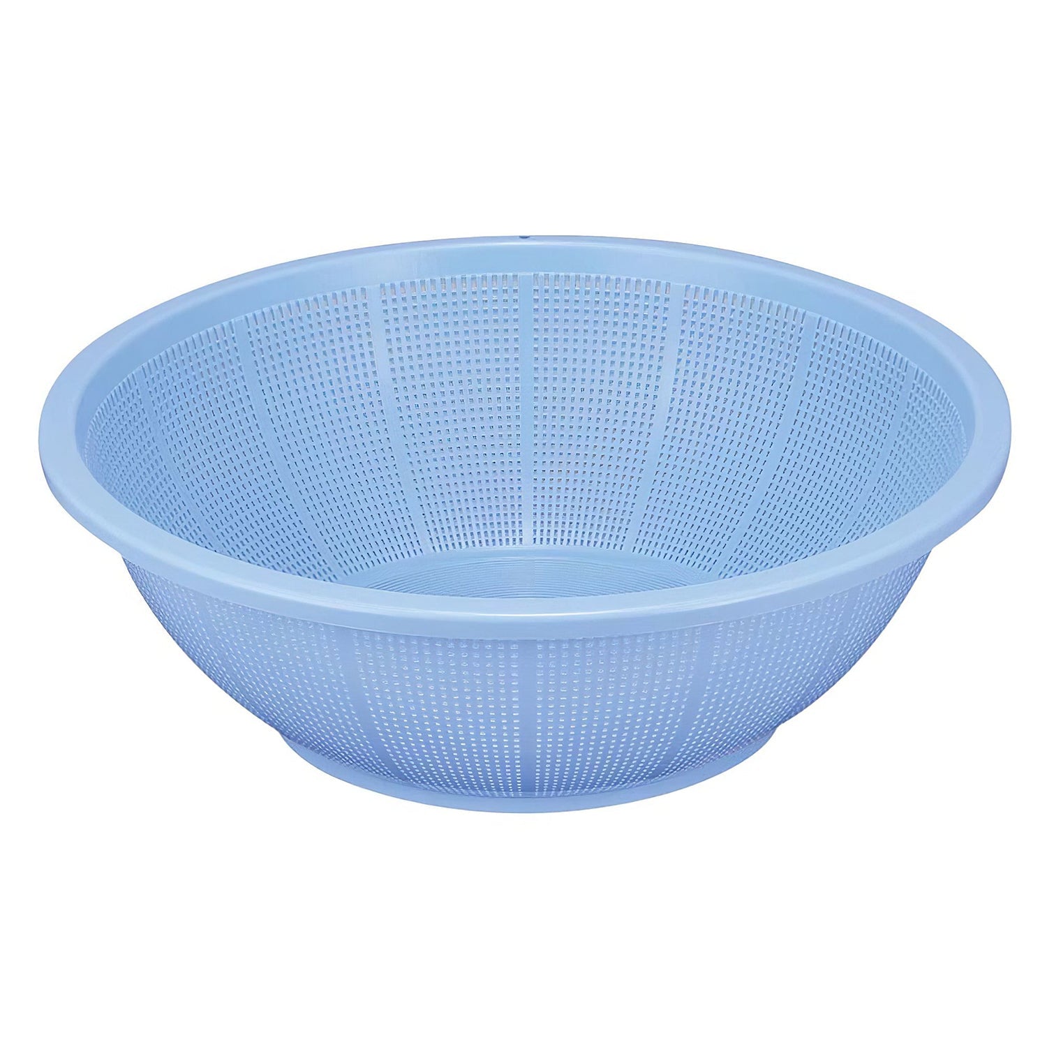 Blue 38cm Shinkigosei Plastic Shallow Strainer - Efficient Kitchen Too