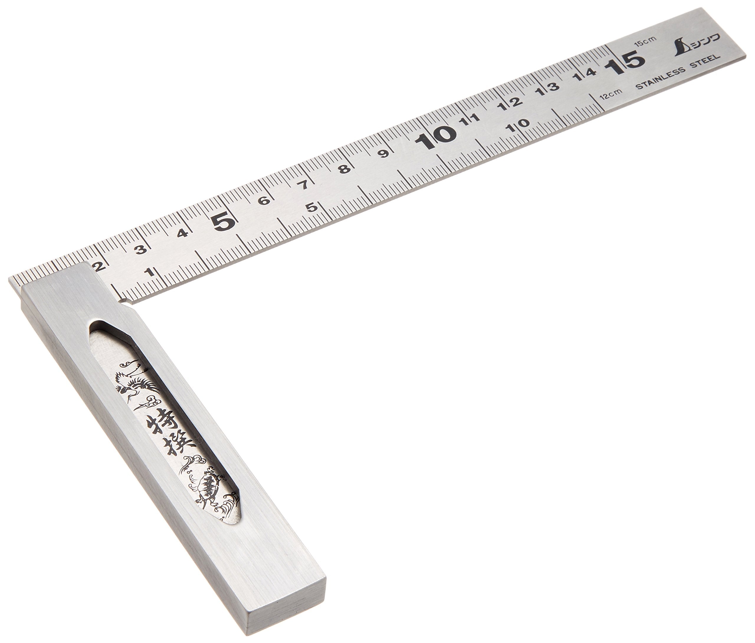 Shinwa Measurement 62009 15cm Stainless Steel Square Scale - Made in J