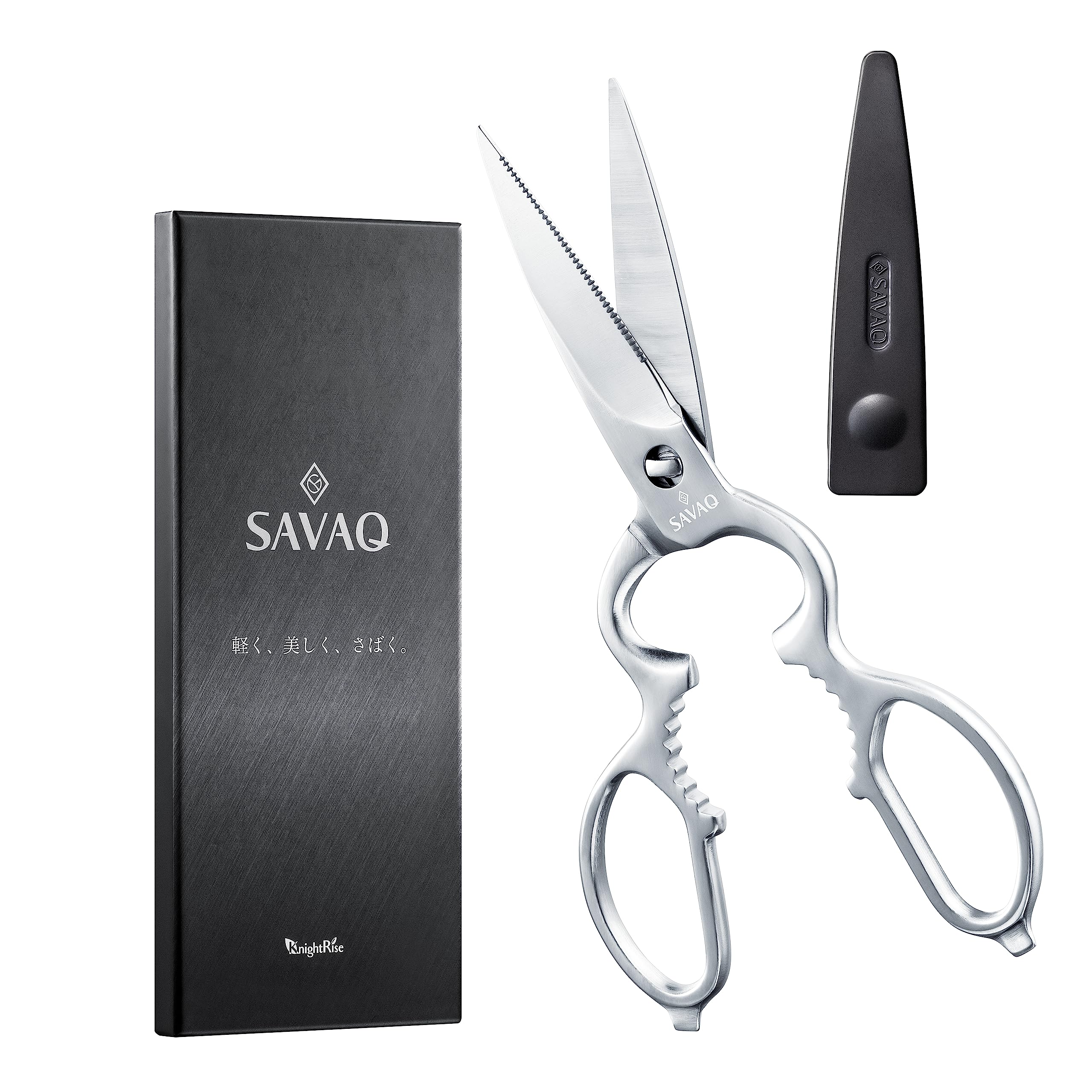 Savaq Professional Chef Supervised Kitchen Scissors - Japan Made, Stai